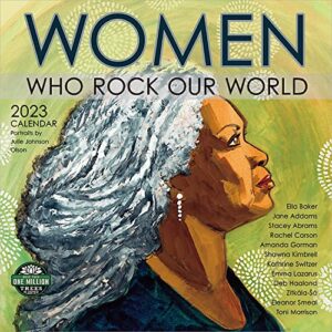 women who rock our world 2023 wall calendar | 12" x 24" open | amber lotus publishing