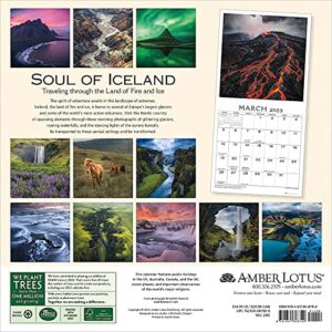 The Soul of Iceland 2023 Wall Calendar: Traveling Through the Land of Fire and Ice | 12" x 24" Open | Amber Lotus Publishing