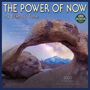 the power of now 2023 wall calendar: a year of inspirational quotes by eckhart tolle | 12" x 24" open | amber lotus publishing