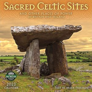 sacred celtic sites 2023 wall calendar: and other places of power in britain and ireland | 12" x 24" open | amber lotus publishing