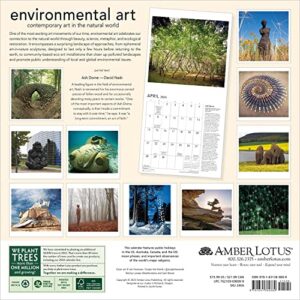 Environmental Art 2024 Wall Calendar: Contemporary Art in the Natural World | 12" x 24" Open | Amber Lotus Publishing