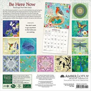 Be Here Now 2023 Wall Calendar: Teachings from Ram Dass | 12" x 24" Open | Amber Lotus Publishing