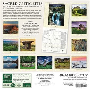 Sacred Celtic Sites 2023 Wall Calendar: And Other Places of Power in Britain and Ireland | 12" x 24" Open | Amber Lotus Publishing