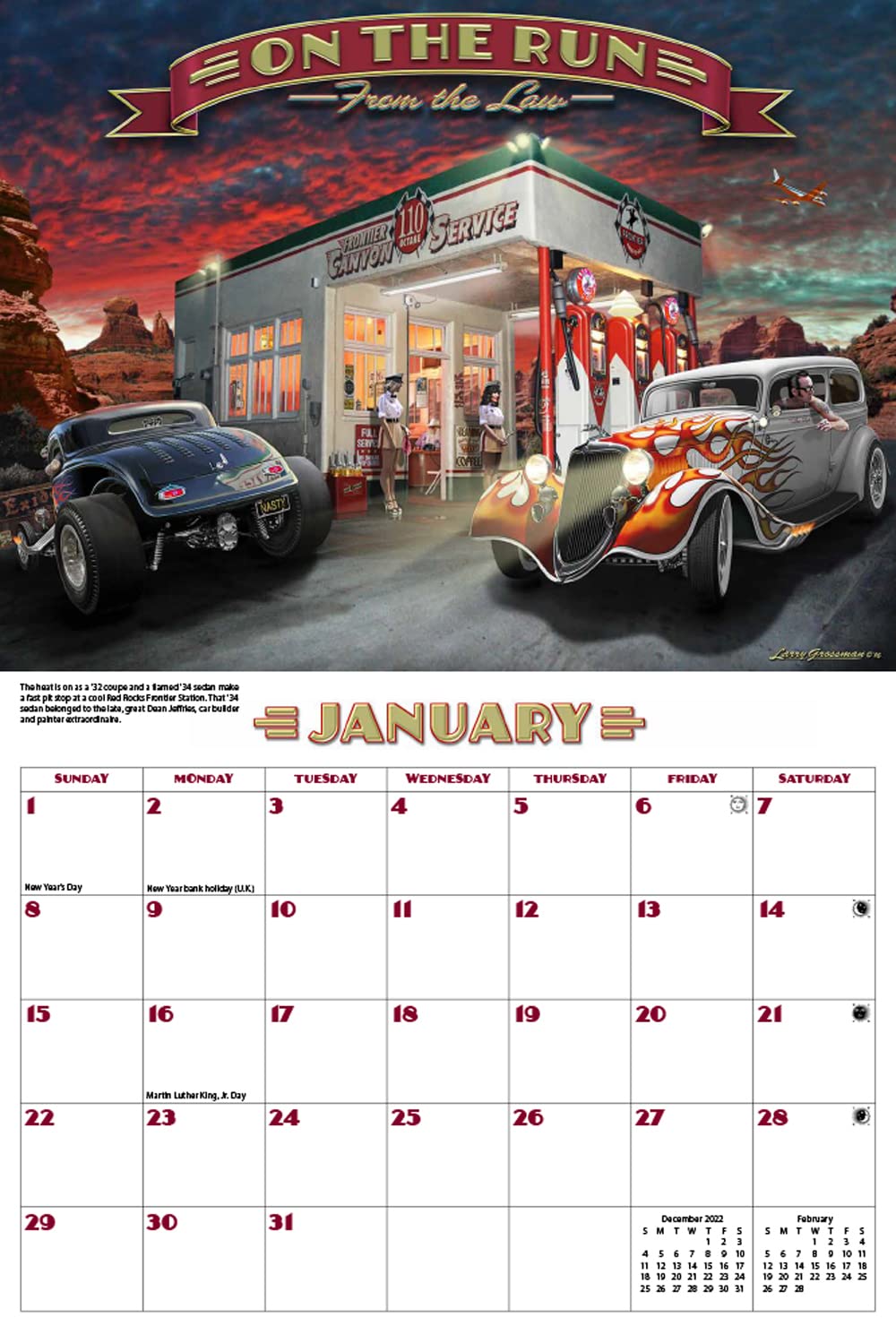 Hot Rods 2023 Calendar