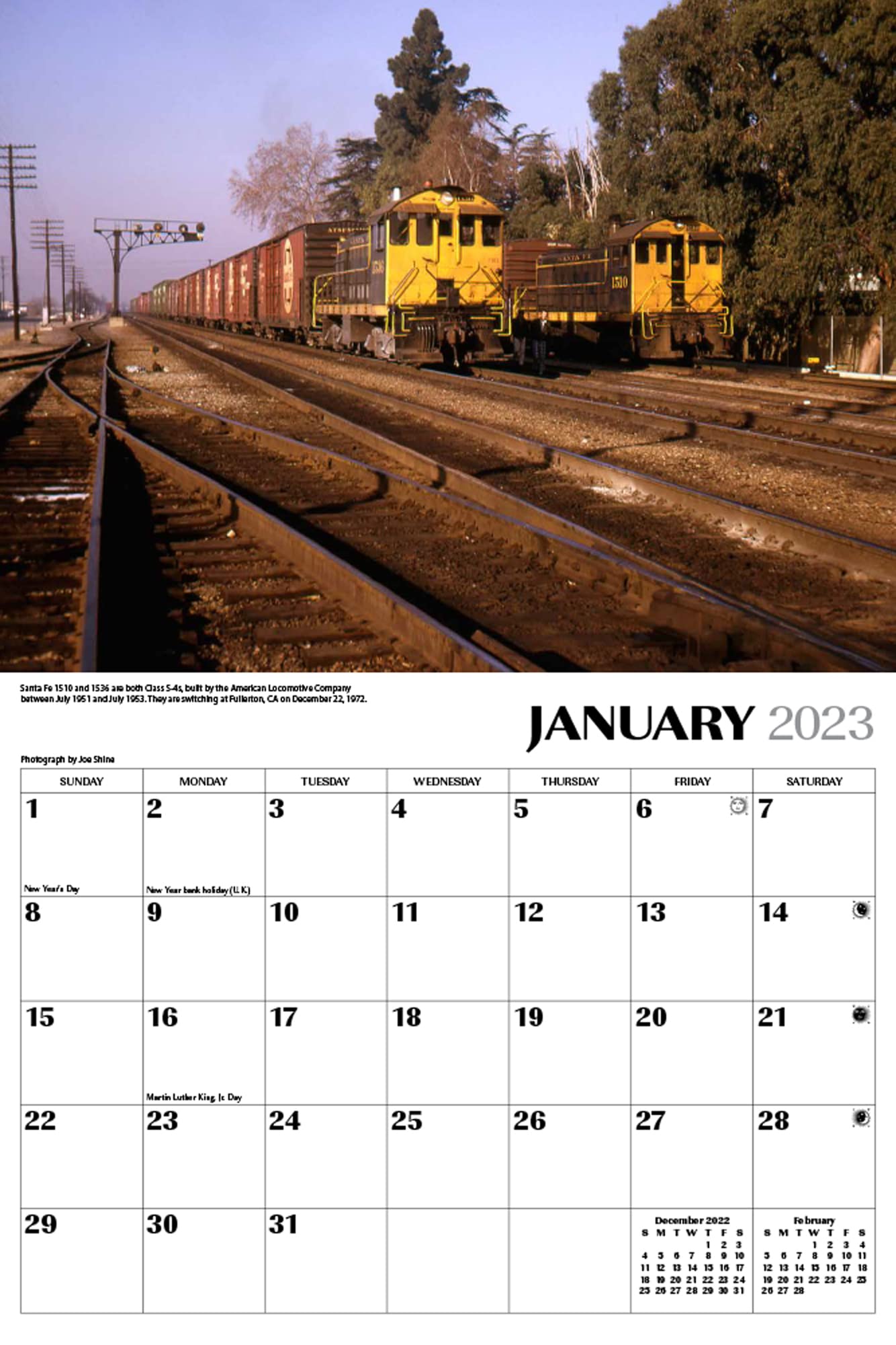 Santa Fe Railway 2023 Calendar