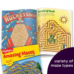 Highlights Amazing Mazes Expert Maze Books for Kids Ages 6 and Up, 144 Pages, 2-Pack of Activity Books for Kids, Screen Free Fun and Challenging Mazes for Kids