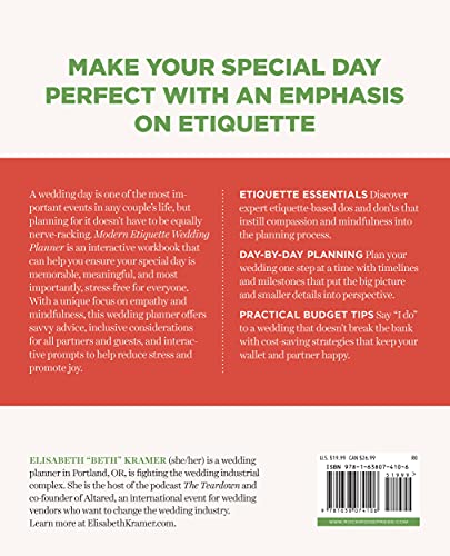 Modern Etiquette Wedding Planner: The Essential Organizer to Make Your Day Special for Everyone