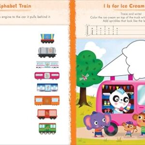 Preschool Activity Book Trucks, Cars, and Airplanes: 80 Games to Learn Letters, Numbers, Colors, and Shapes (School Skills Activity Books)