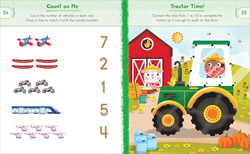 Preschool Activity Book Trucks, Cars, and Airplanes: 80 Games to Learn Letters, Numbers, Colors, and Shapes (School Skills Activity Books)