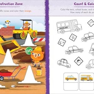 Preschool Activity Book Trucks, Cars, and Airplanes: 80 Games to Learn Letters, Numbers, Colors, and Shapes (School Skills Activity Books)