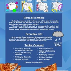 Humble Math - 100 Days of Decimals, Percents & Fractions: Advanced Practice Problems (Answer Key Included) - Converting Numbers - Adding, Subtracting, ... Fractions - Reducing Fractions - Math Drills