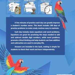 Humble Math - Double Digit Addition & Subtraction : 100 Days of Practice Problems: Grades 1-3, Word Problems, Reproducible Math Drills