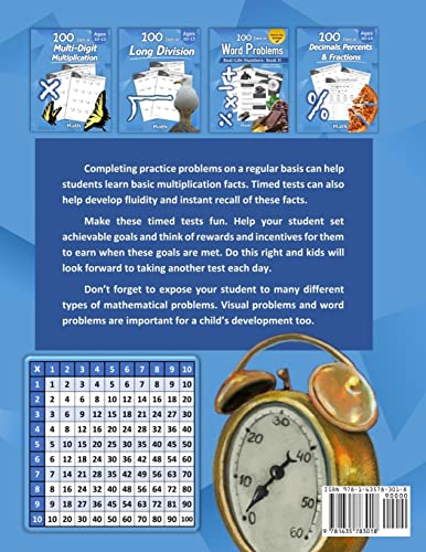 Humble Math - 100 Days of Timed Tests: Multiplication: Grades 3-5, Math Drills, Digits 0-12, Reproducible Practice Problems