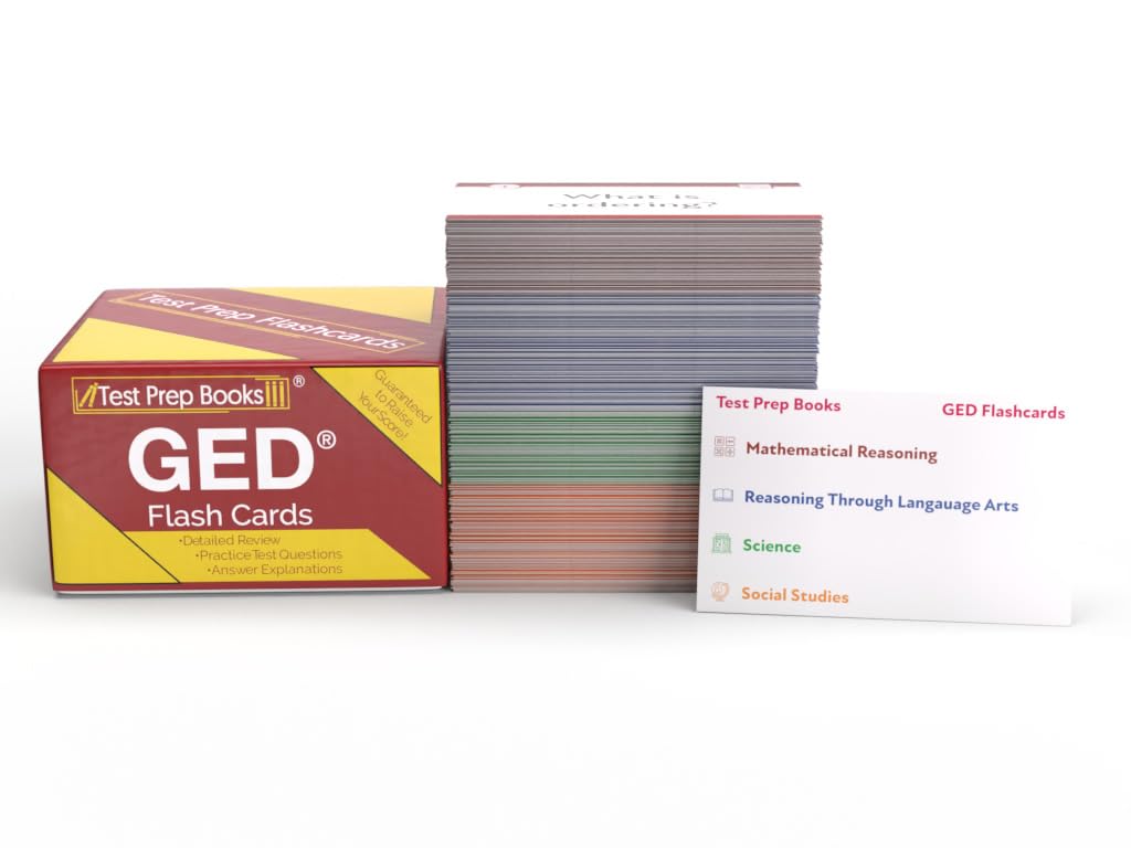 GED Study Cards 2025-2026: GED Test Prep and Practice Questions for All Subjects [2nd Edition]