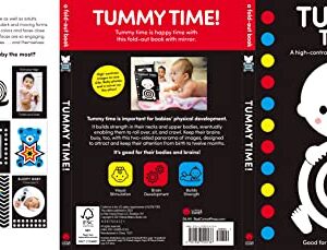 Tummy Time!: A high-contrast fold-out book with mirror for babies