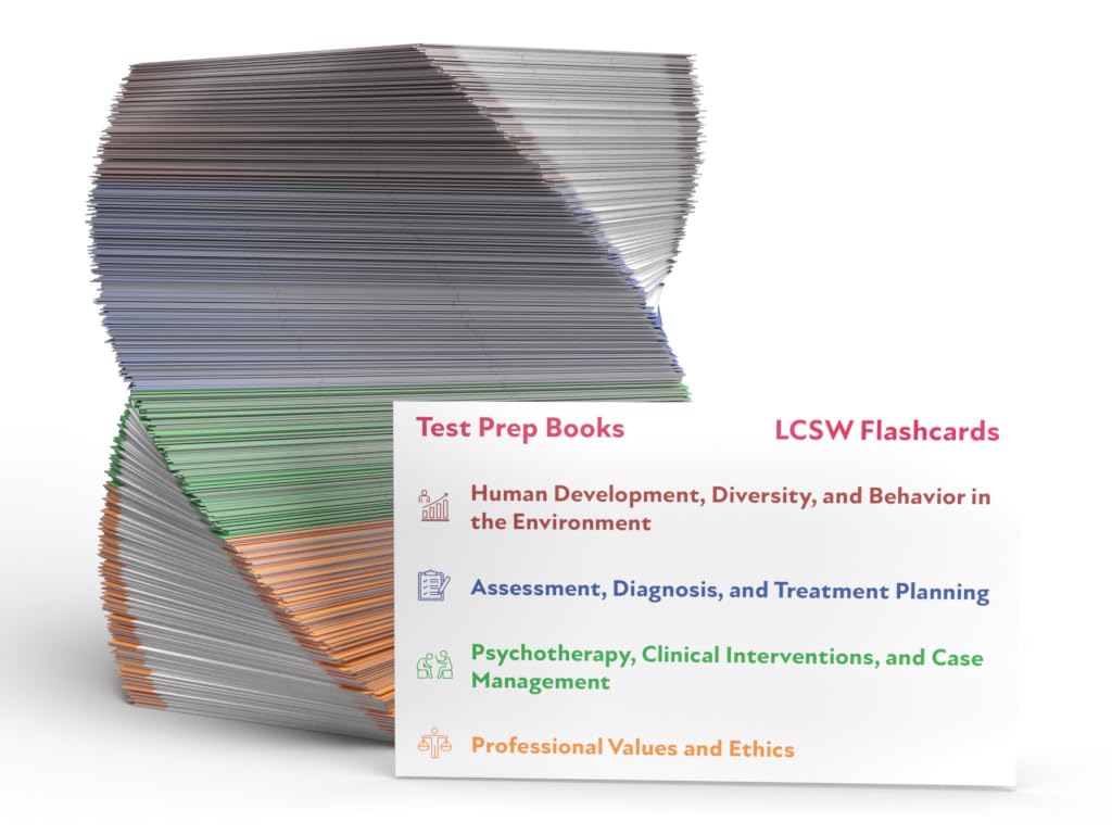 LCSW Study Cards 2025-2026: ASWB Clinical Exam Prep for The Licensed Clinical Social Work Exam [Full Color Cards]