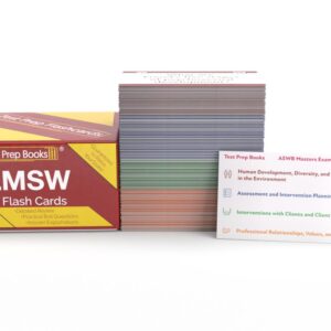 LMSW Exam Prep 2025-2026 Study Cards: ASWB Masters Social Work Review with Practice Test Questions [Full Color Cards]