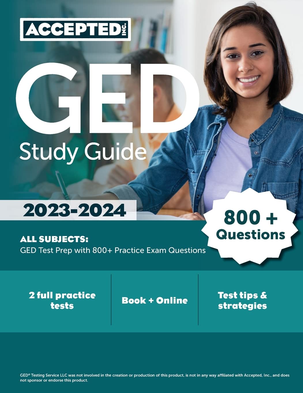 GED Study Guide 2023-2024 All Subjects: GED Test Prep with 800+ Practice Exam Questions