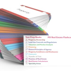 PSI Real Estate Exam Prep Study Cards: PSI Real Estate Review with Practice Test Questions for The National License [Full Color Cards]