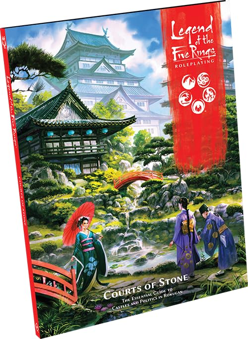 Legend of The Five Rings Roleplaying Game Courts of Stone SOURCEBOOK - Adventure Game, Strategy Game for Kids & Adults, Ages 14+, 3-5 Players, 2 Hour Playtime, Made by Edge Studio