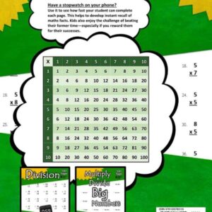 Times Tables: 100 Practice Pages - Timed Tests - Multiplication Math Drills - KS2 Workbook - (Ages 7-11)