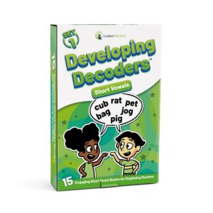 decodable readers: 15 short vowel phonics decodable books for beginning readers ages 4-7 developing decoders (set 1)