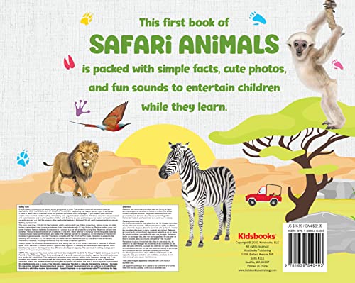 First Animal Facts: Safari-5 Button Animal Sounds Book