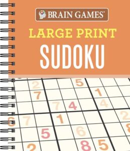 brain games - large print sudoku (orange)