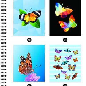 Brain Games - Sticker by Number: Butterflies (28 Images to Sticker)