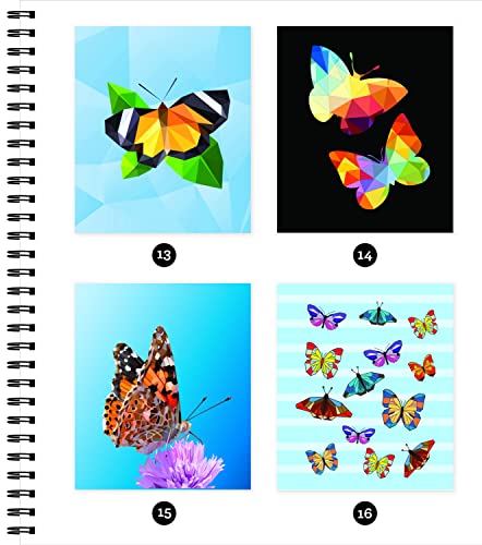 Brain Games - Sticker by Number: Butterflies (28 Images to Sticker)