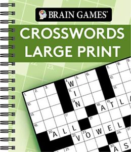 brain games - crosswords large print (green)