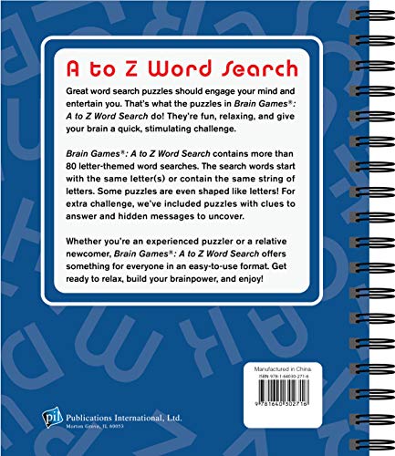 Brain Games - A to Z Word Search