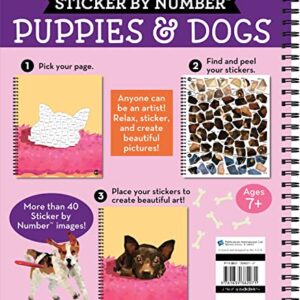 Brain Games - Sticker by Number: Puppies & Dogs - 2 Books in 1 (42 Images to Sticker)