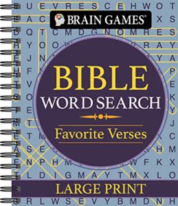 brain games - bible word search: favorite verses - large print (brain games large print)