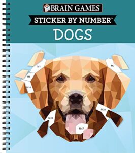 brain games - sticker by number: dogs (28 images to sticker)