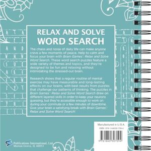 Brain Games - Relax and Solve: Word Search (Teal)