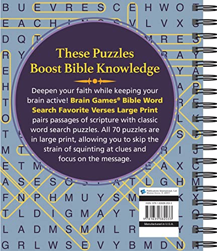 Brain Games - Bible Word Search: Favorite Verses - Large Print (Brain Games Large Print)