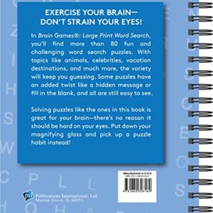 Brain Games - Word Search Large Print (Blue)