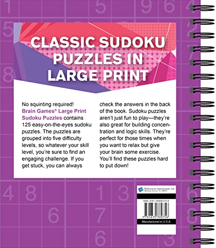 Brain Games - Large Print Sudoku Puzzles (Arrow)