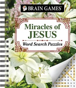 brain games - miracles of jesus word search puzzles (brain games - bible)