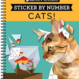 Brain Games - Sticker by Number: Cats! (28 Images to Sticker)