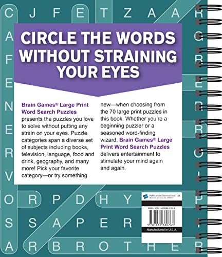 Brain Games - Large Print Word Search (Arrow)