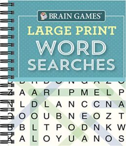 brain games - large print word searches (teal)