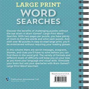 Brain Games - Large Print Word Searches (Teal)