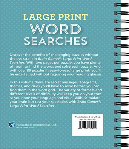 Brain Games - Large Print Word Searches (Teal)