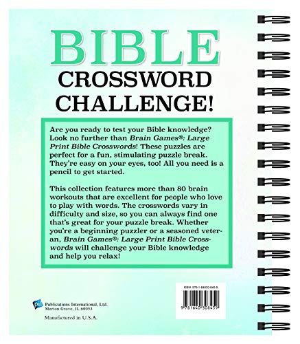 Brain Games - Large Print Bible Crosswords (Brain Games - Bible)