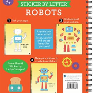 Brain Games - Sticker by Letter: Robots (Sticker Puzzles - Kids Activity Book)