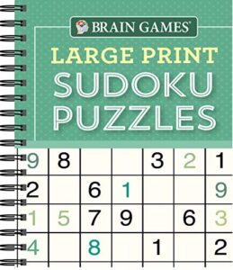 brain games - large print sudoku puzzles (green)