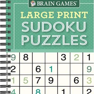 Brain Games - Large Print Sudoku Puzzles (Green)