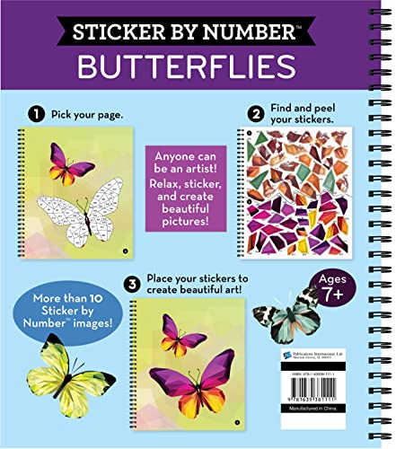 Brain Games - Sticker by Number: Butterflies